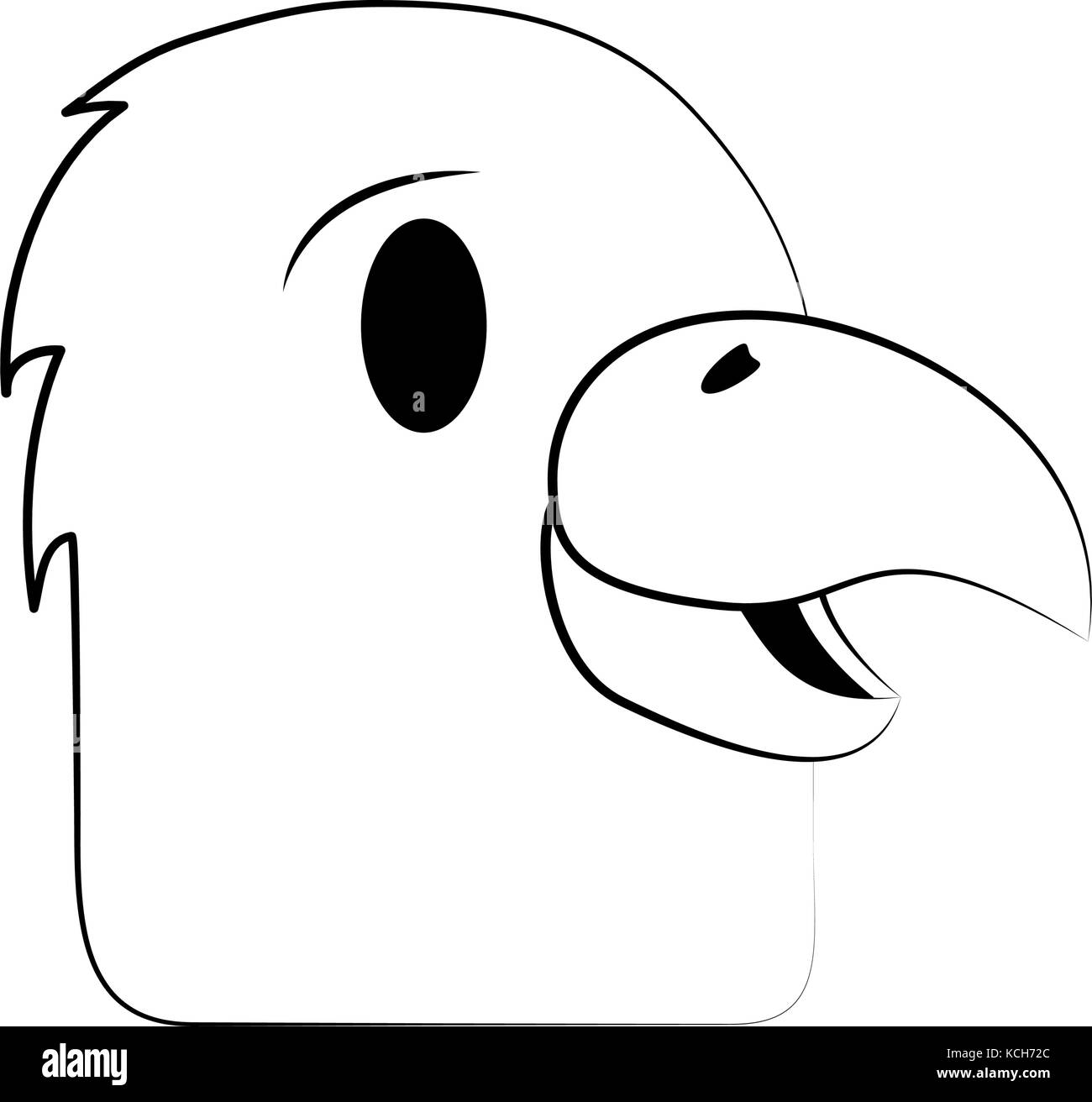 happy bird face cartoon icon image Stock Vector Image & Art - Alamy