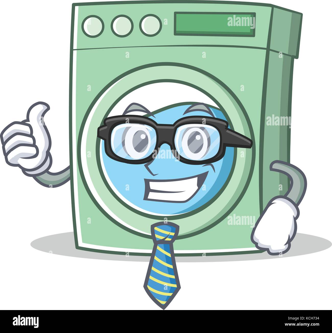 Businessman washing machine character cartoon Stock Vector Image & Art ...