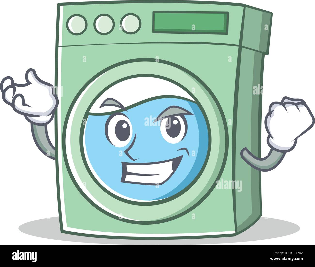 Successful washing machine character cartoon Stock Vector Image & Art ...