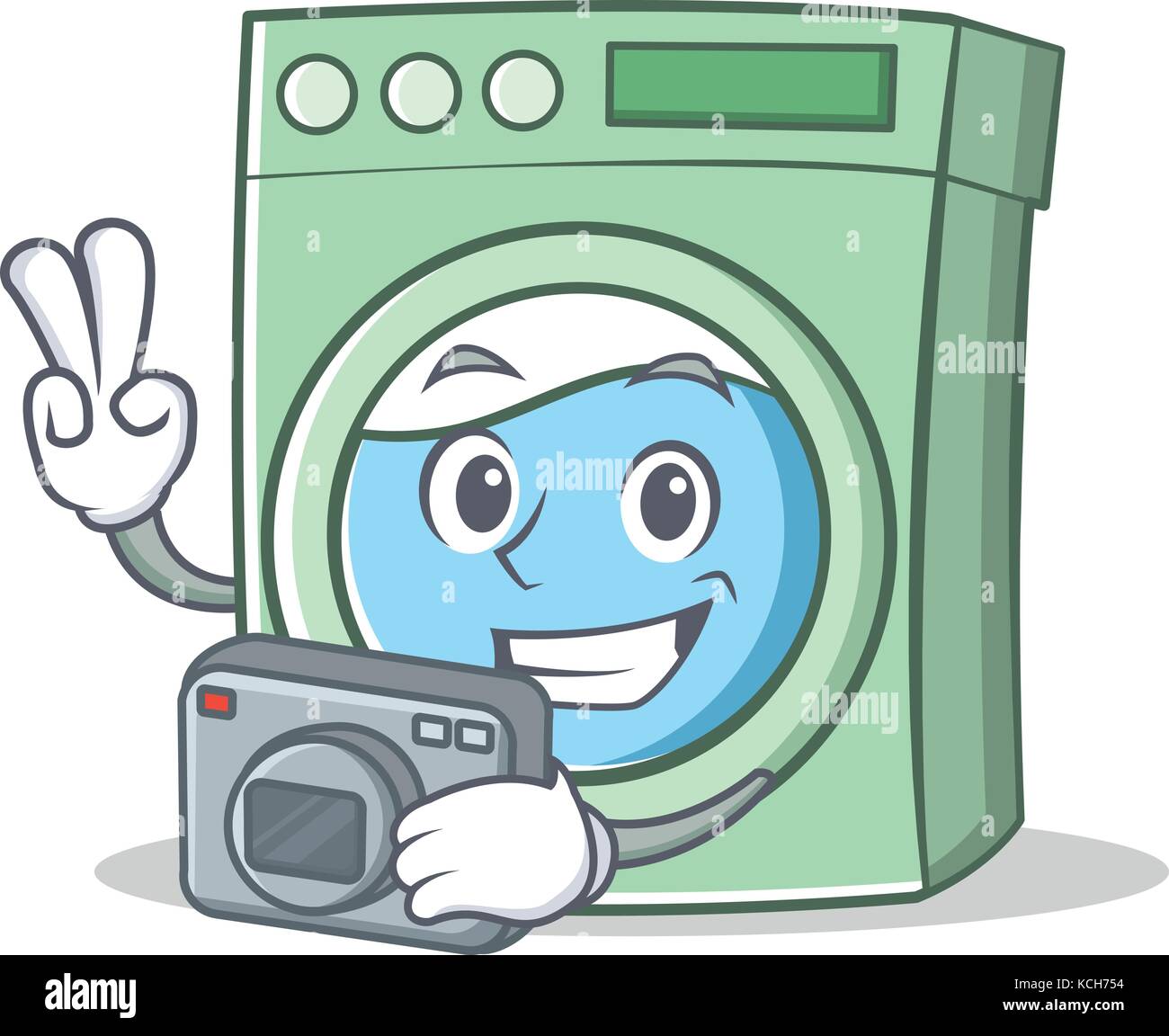 Photography washing machine character cartoon Stock Vector Image & Art ...