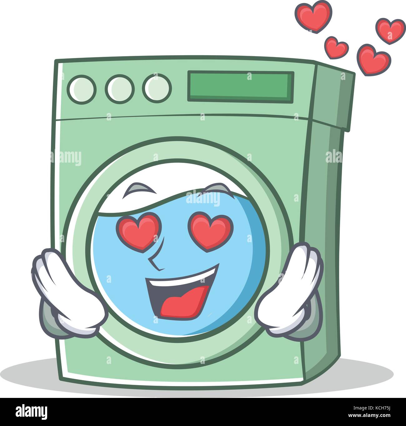 In love washing machine character cartoon Stock Vector Image & Art - Alamy