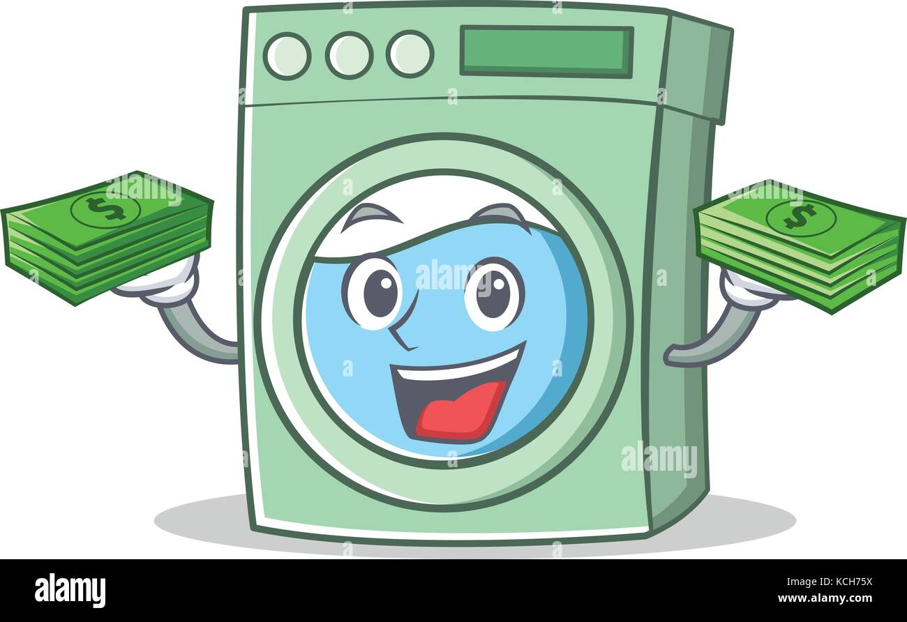 With money washing machine character cartoon Stock Vector Image & Art ...