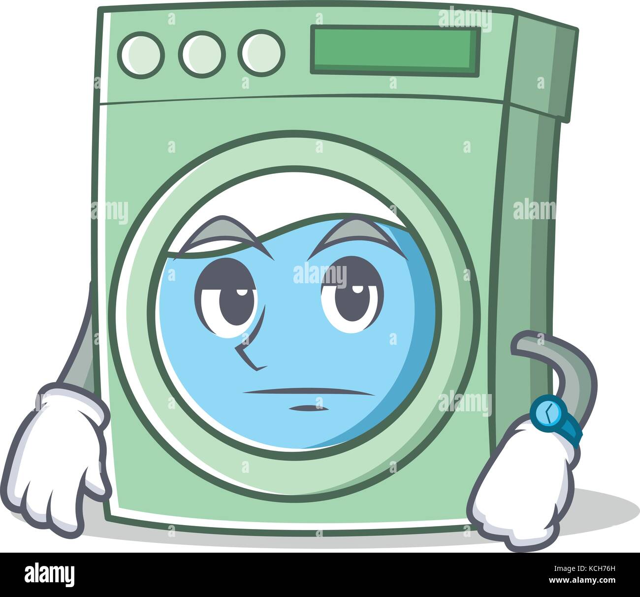 Waiting washing machine character cartoon Stock Vector Image & Art - Alamy