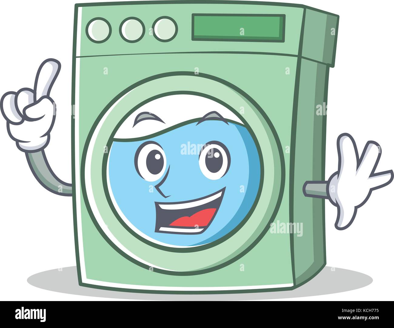 Finger washing machine character cartoon Stock Vector Image & Art - Alamy