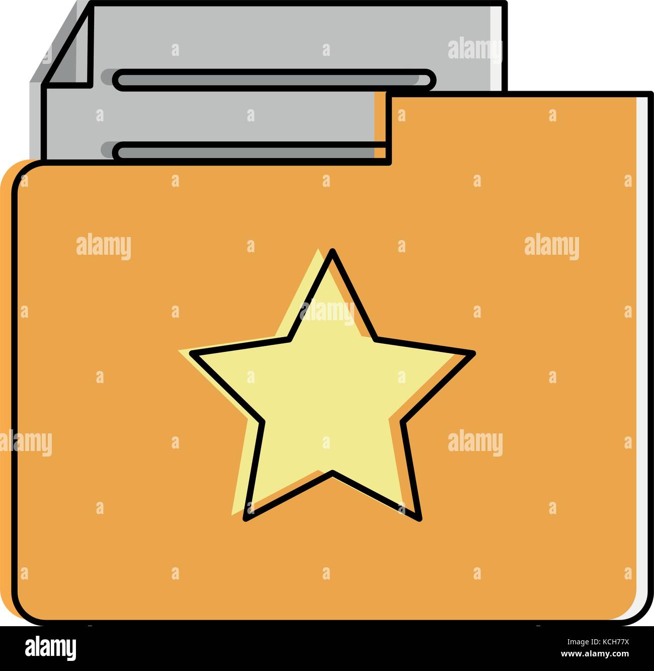 star file folder with document icon image Stock Vector Image & Art - Alamy