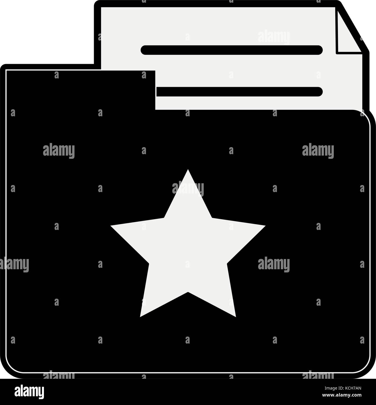 star file folder with document icon image Stock Vector Image & Art - Alamy
