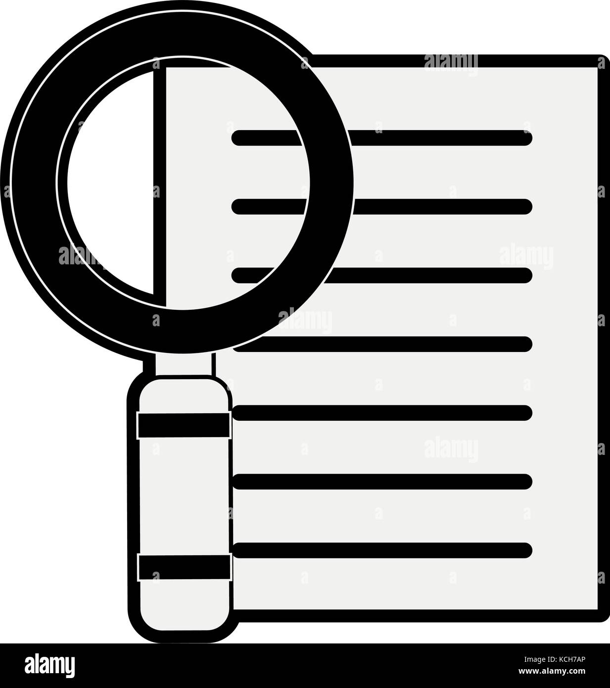 magnifying glass examining document icon image Stock Vector Image & Art ...