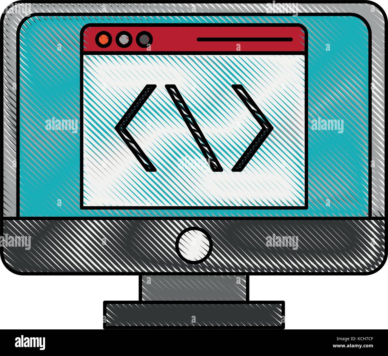 Programming code on computer Stock Vector Image & Art - Alamy