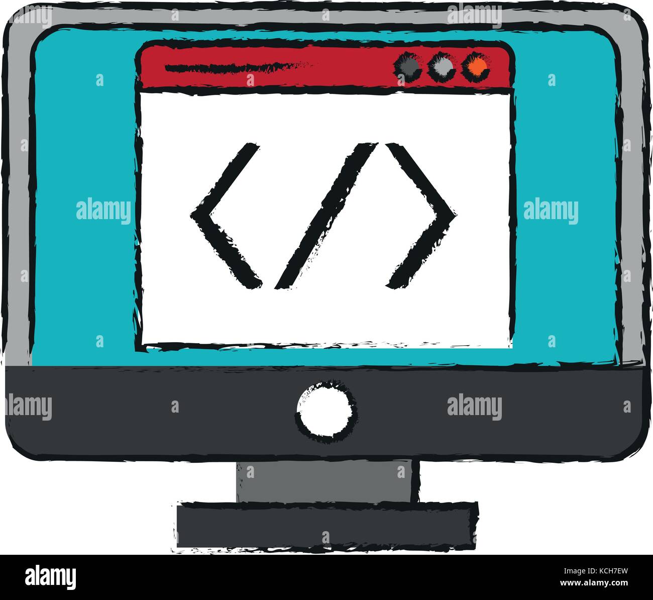 Programming code on computer Stock Vector Image & Art - Alamy
