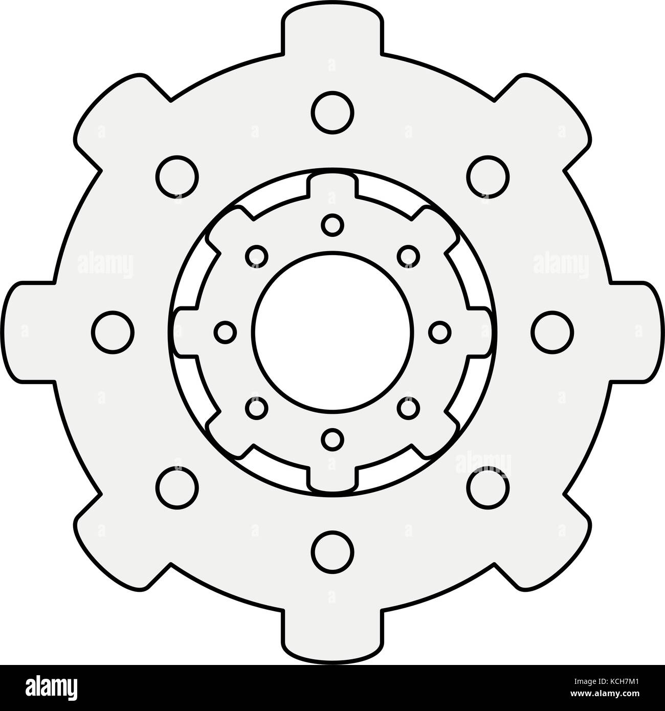 Gear machinery piece Stock Vector Image & Art - Alamy