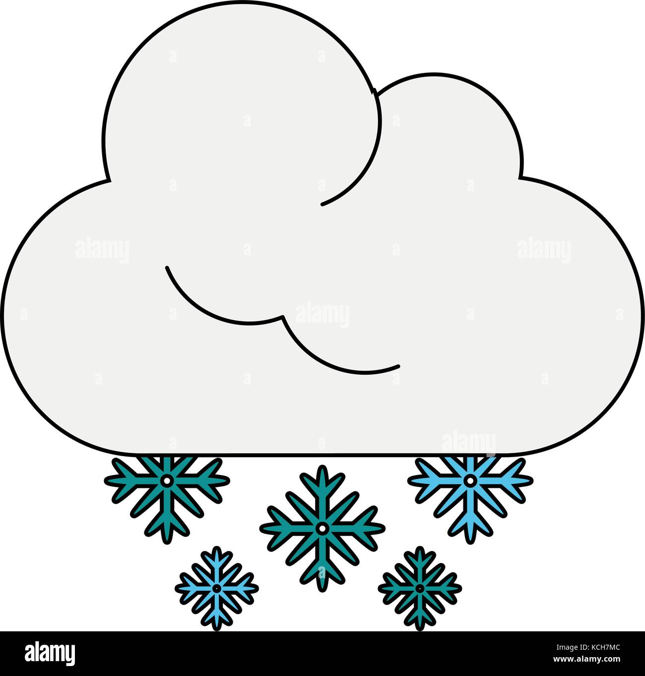 Winter snowfall on clouds Stock Vector Images - Alamy