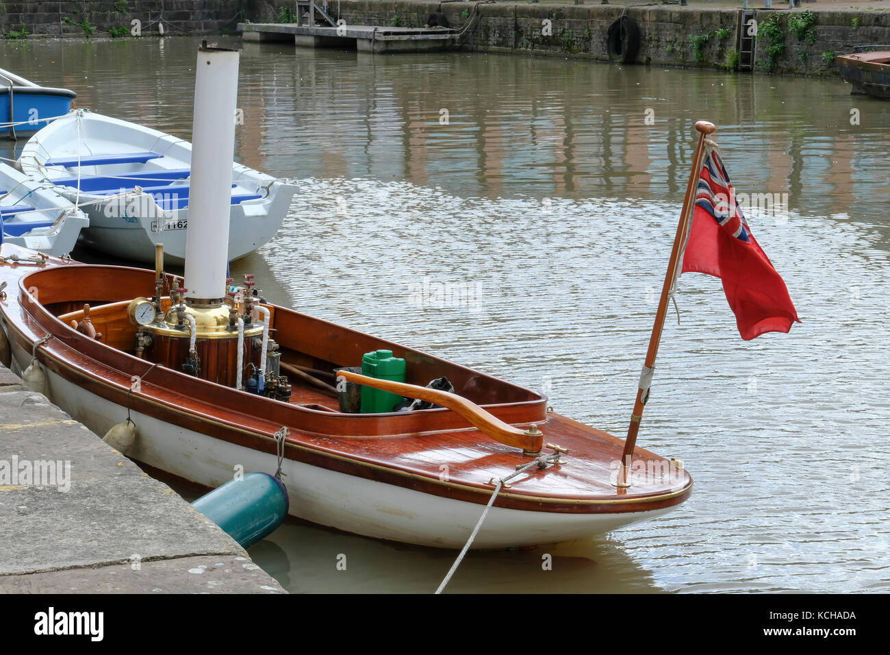 Hand built steam launch "Kathleen Ann" visiting Gloucester docks in ...