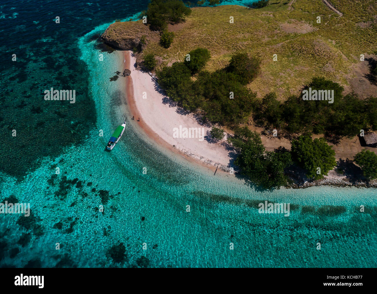 Pink beach of Flores island, Indonesia Stock Photo - Alamy
