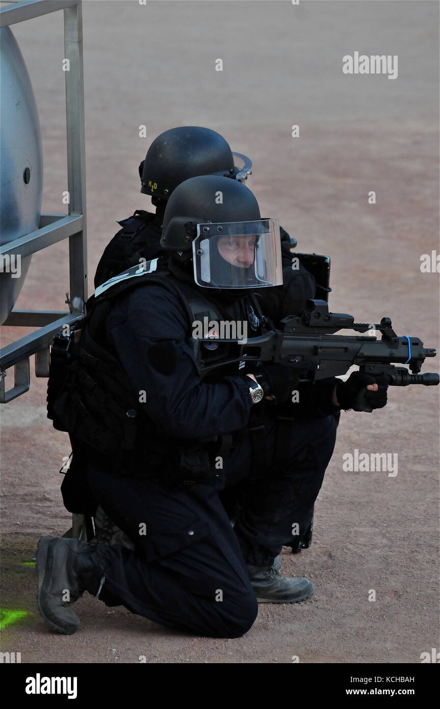 BRI special police officers attend a drill held to prevent terror ...