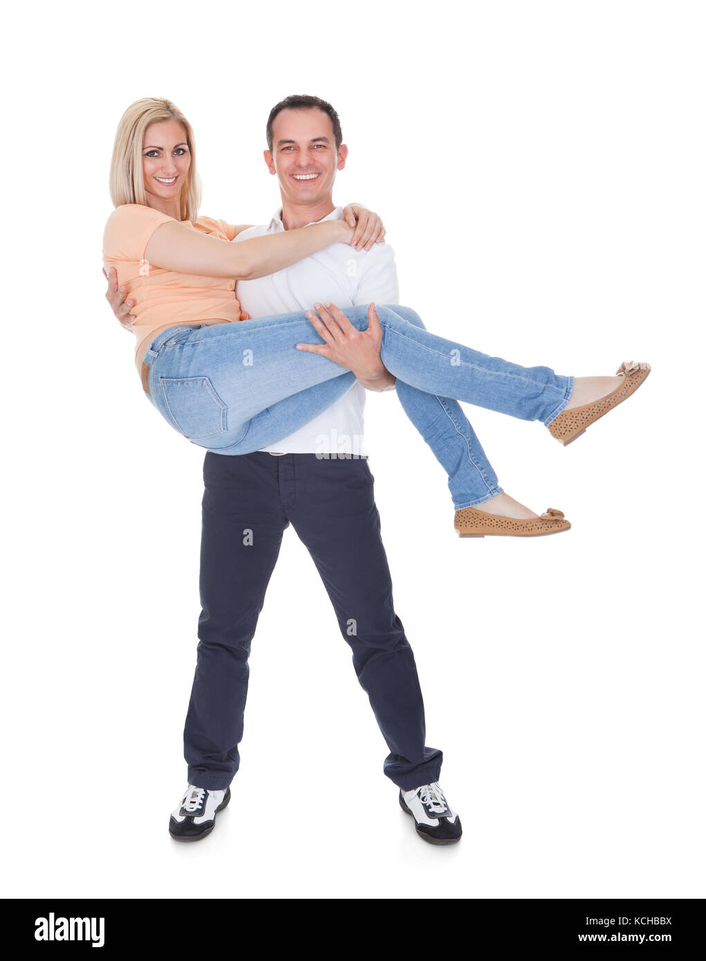 Boyfriend lifting girlfriend Cut Out Stock Images & Pictures - Alamy