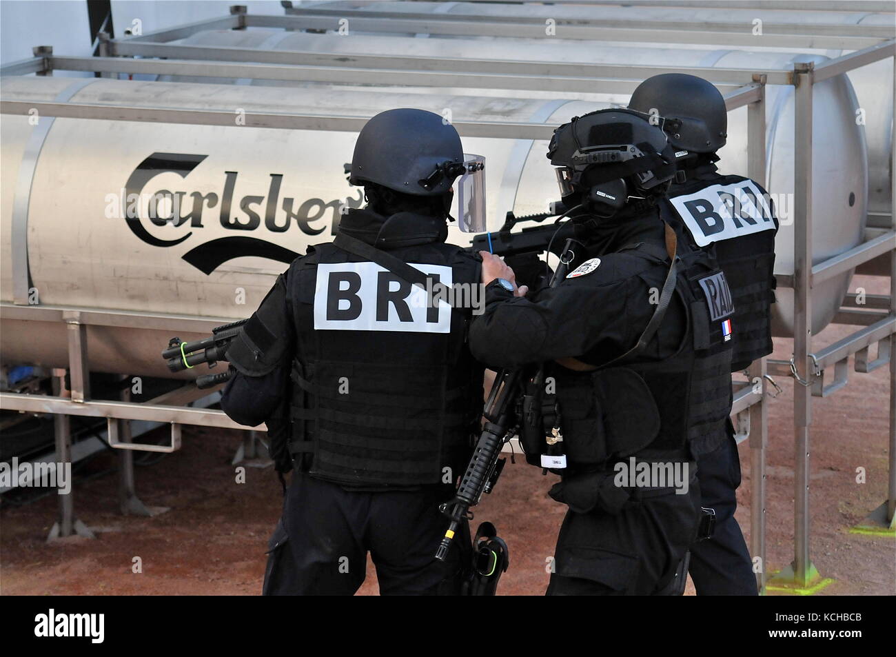 BRI special police officers attend a drill held to prevent terror ...