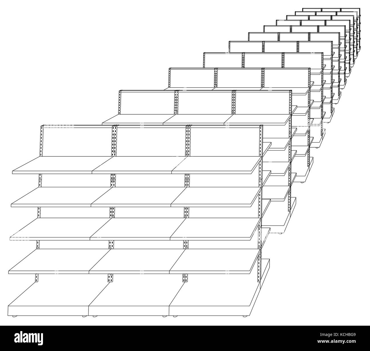 Racks with shelves sketch. Vector Stock Vector Image & Art - Alamy