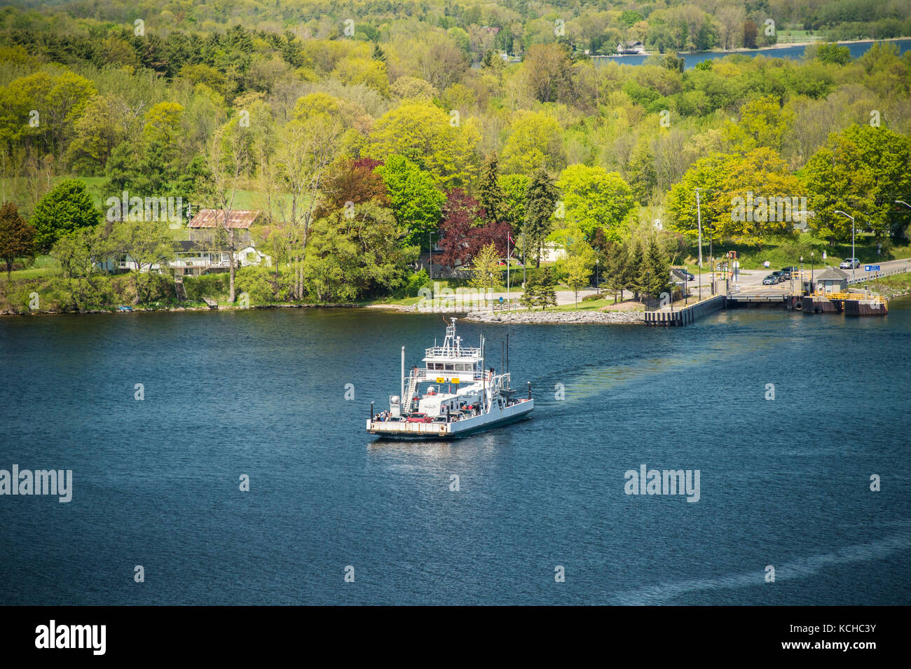 M v glenora car ferry leaving adolphustown for glenora hi-res stock ...
