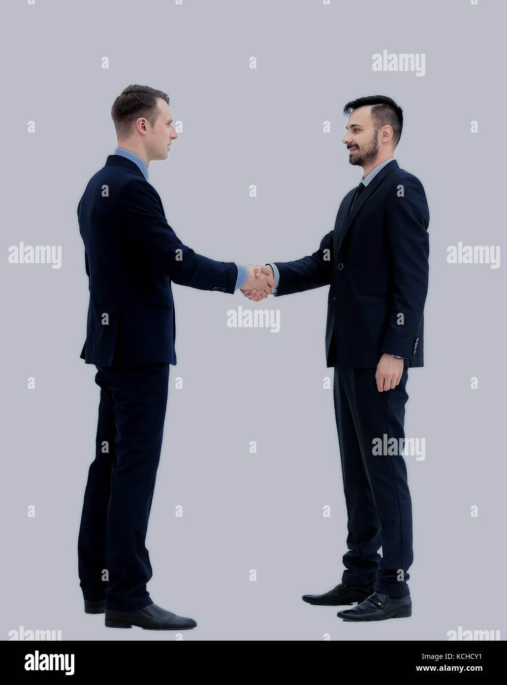 handshake isolated over white background Stock Photo - Alamy