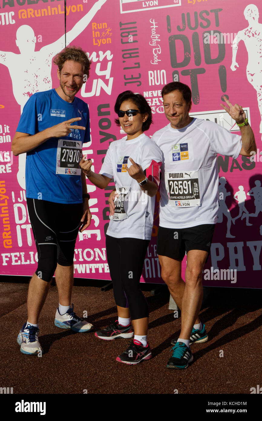 LYON, FRANCE, October 2, 2016 : 27,564 runners take part in the seventh ...