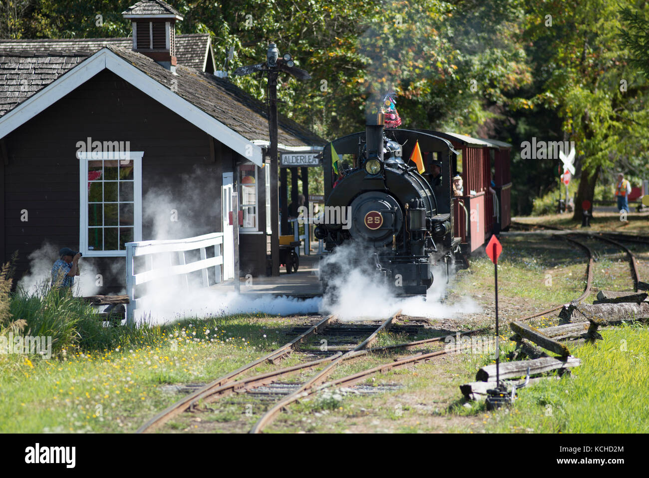 Steam locomotive 25 at the BC Forest Discovery Centre in Duncan ...