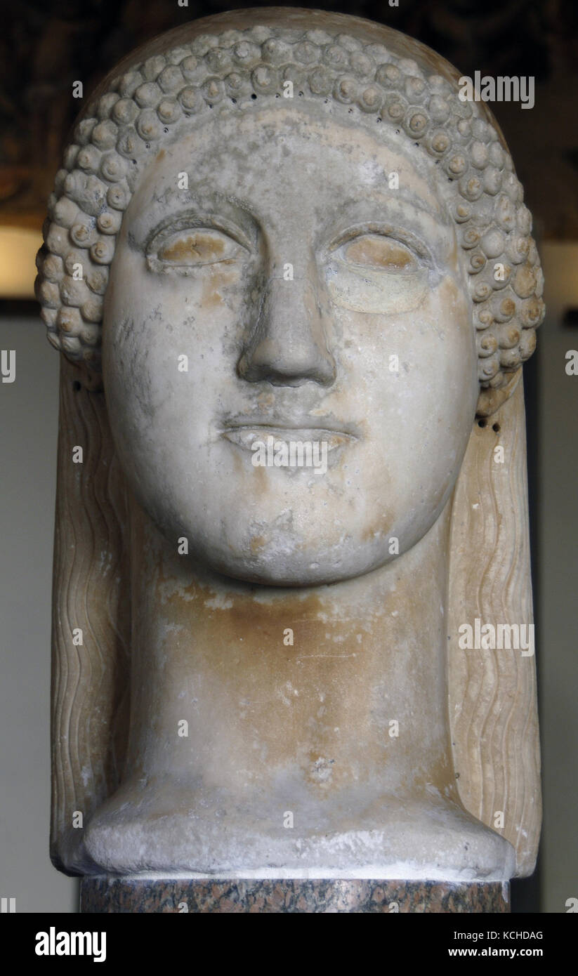 Magna Graecia. Greeks. Acrolith. Head. 480 BC. Luduvisi Collection ...