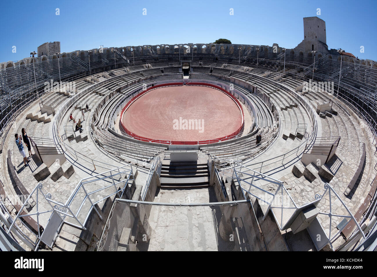 Roman amphitheatre & bullring at Arles Stock Photo - Alamy