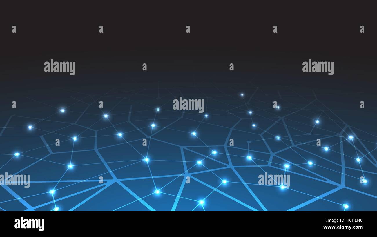 Abstract Artificial intelligence. Technology web background. Virtual ...