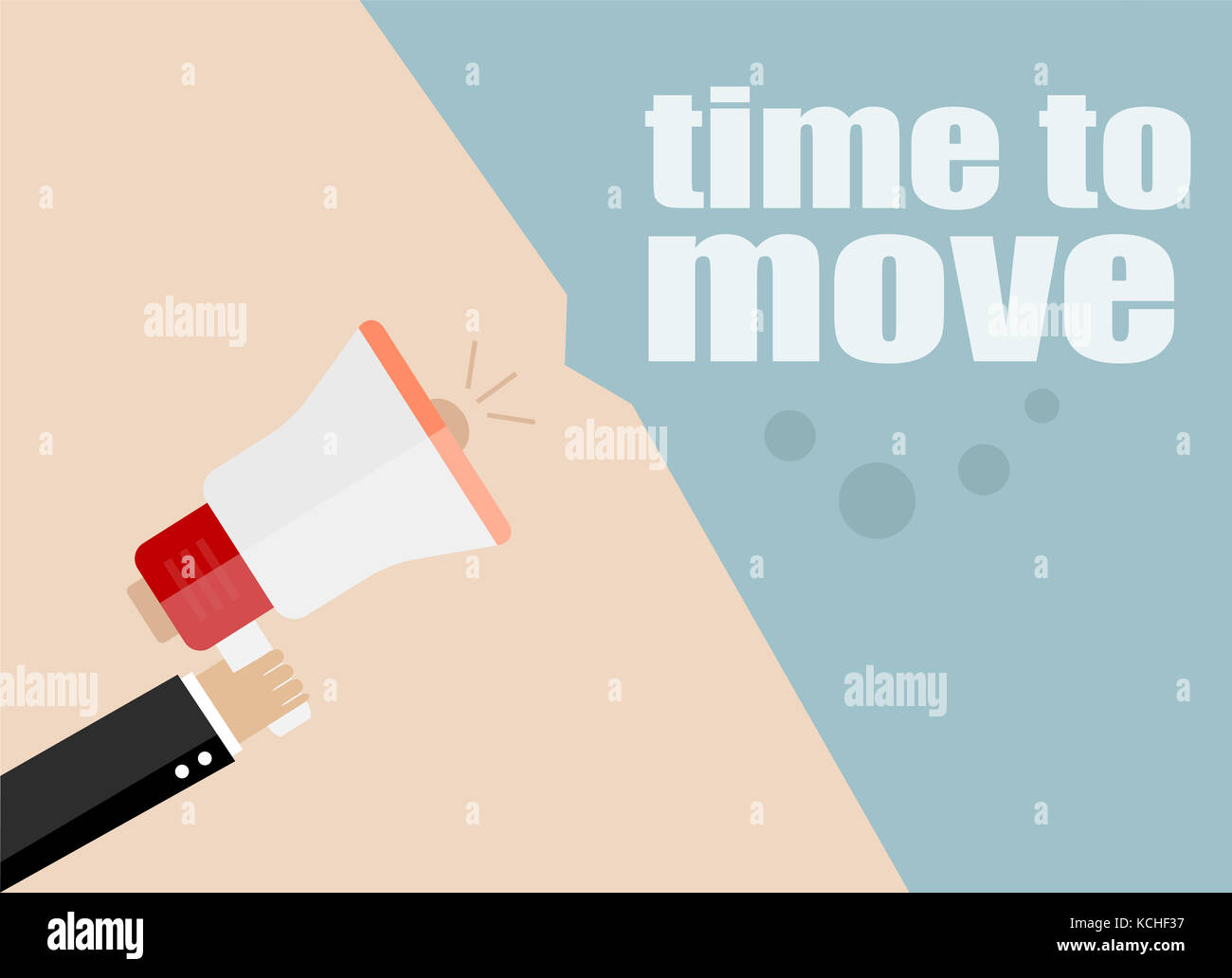 flat design business concept. time to move. Digital marketing business ...
