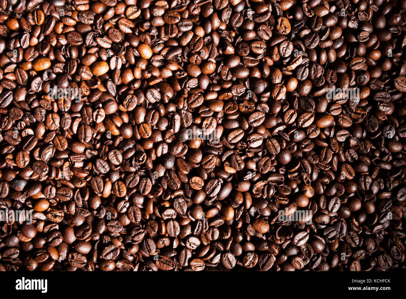 Coffee beans in close up photo Stock Photo - Alamy