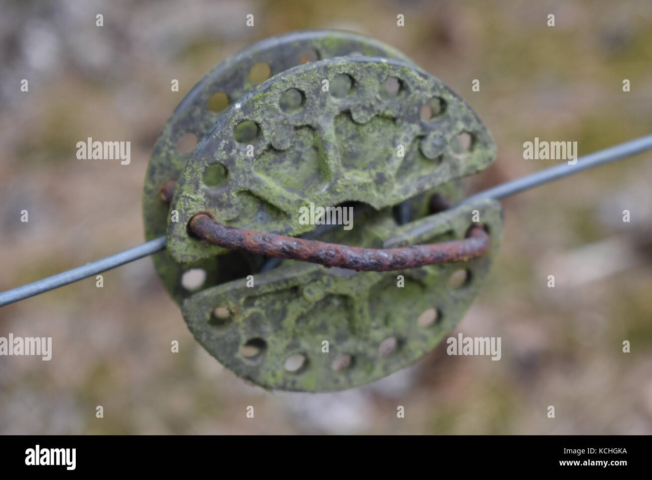old cable tensioner Stock Photo - Alamy