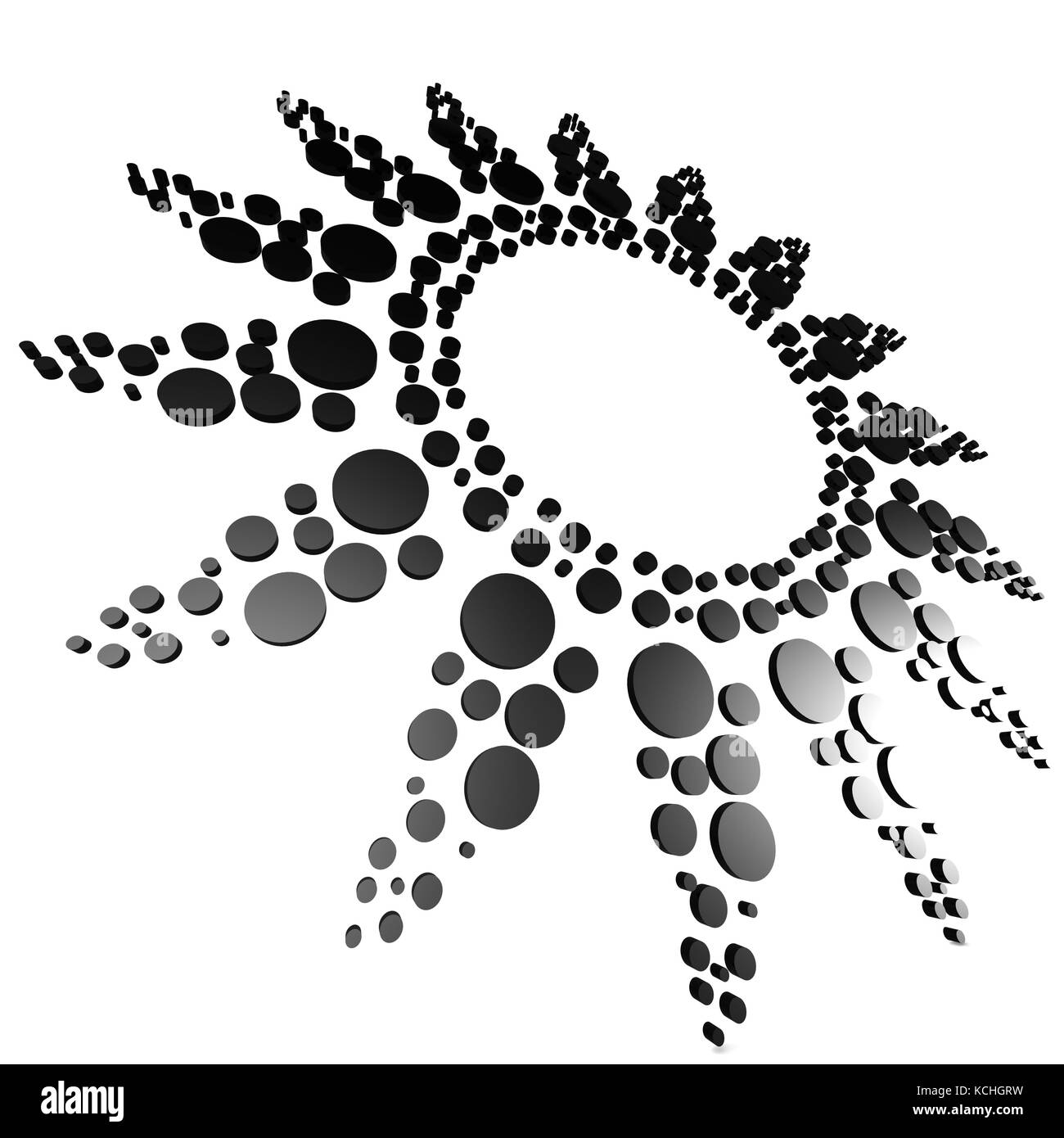 Black circle pattern image with hi-res rendered artwork that could be ...
