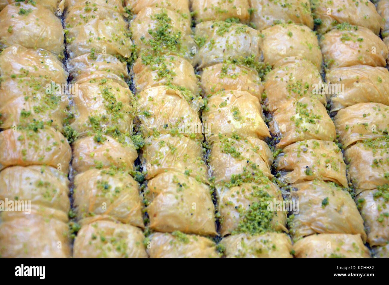 Picture of a Traditional Turkish Baklava Platter Stock Photo - Alamy