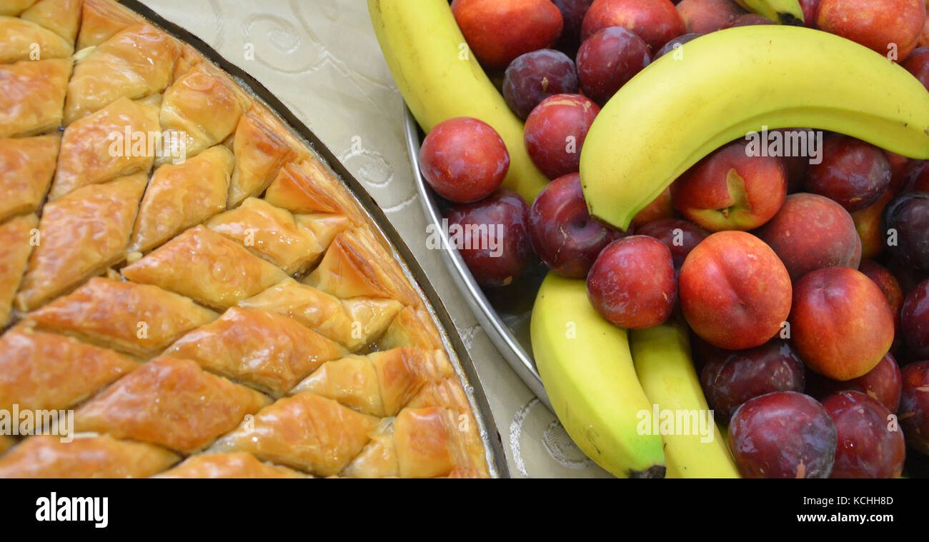Picture of a Traditional Turkish Baklava Platter Stock Photo - Alamy