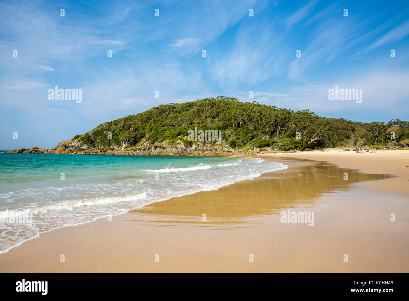Elizabeth beach on a Spring day, one of the beautiful mid north coast ...