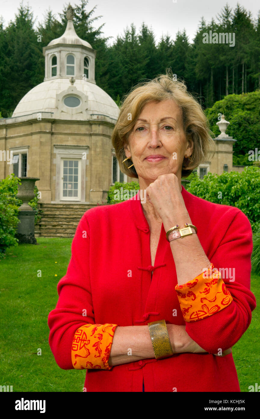 Artist and sculptor Lady Annie Field at her home, The Orangery, Mamhead ...