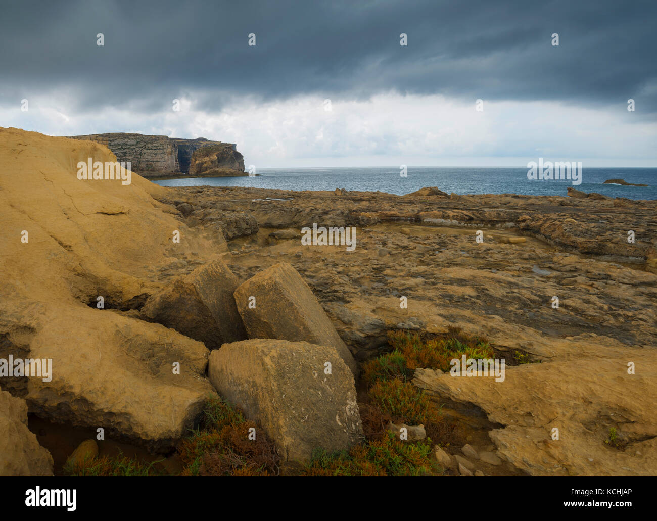 Dwejra bay on Gozo Malta Stock Photo - Alamy