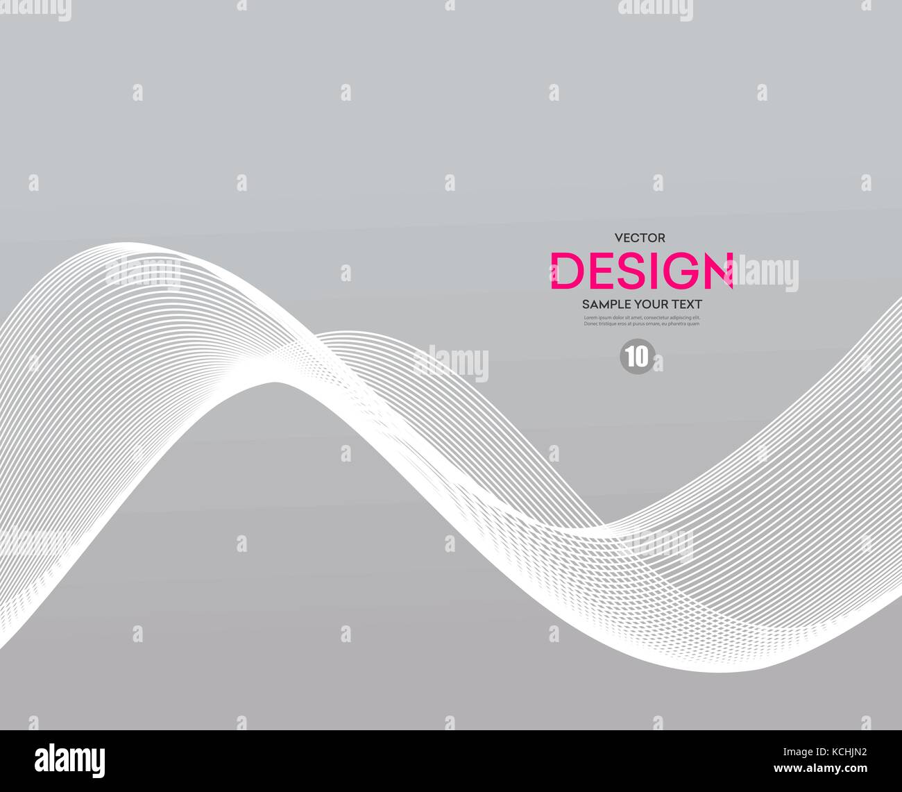 Abstract smooth gray wave vector. Gray smoke. Business wave background ...