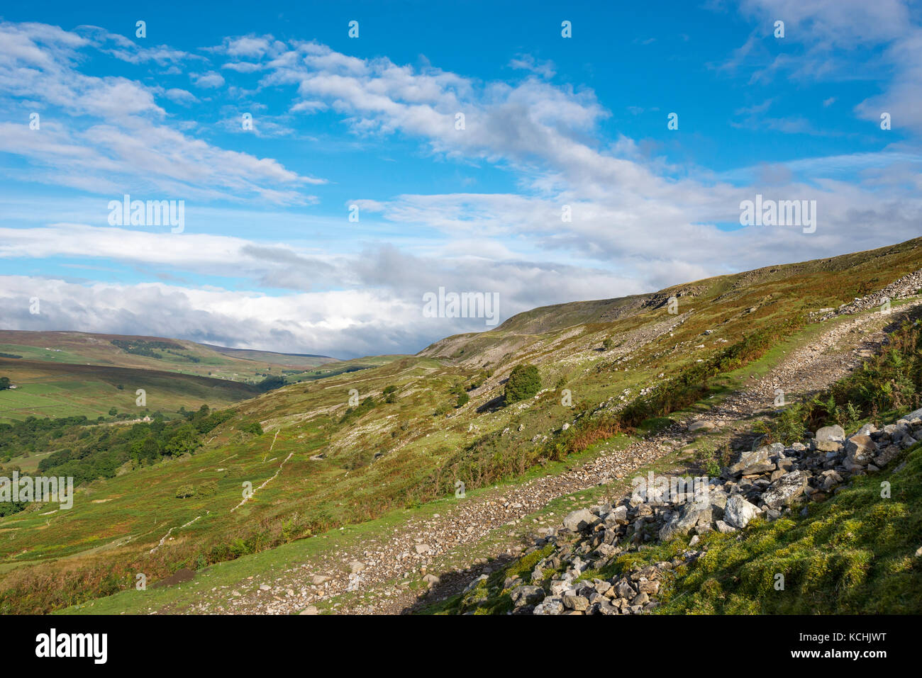 Fremington edge above Reeth in the Yorkshire Dales, England Stock Photo ...