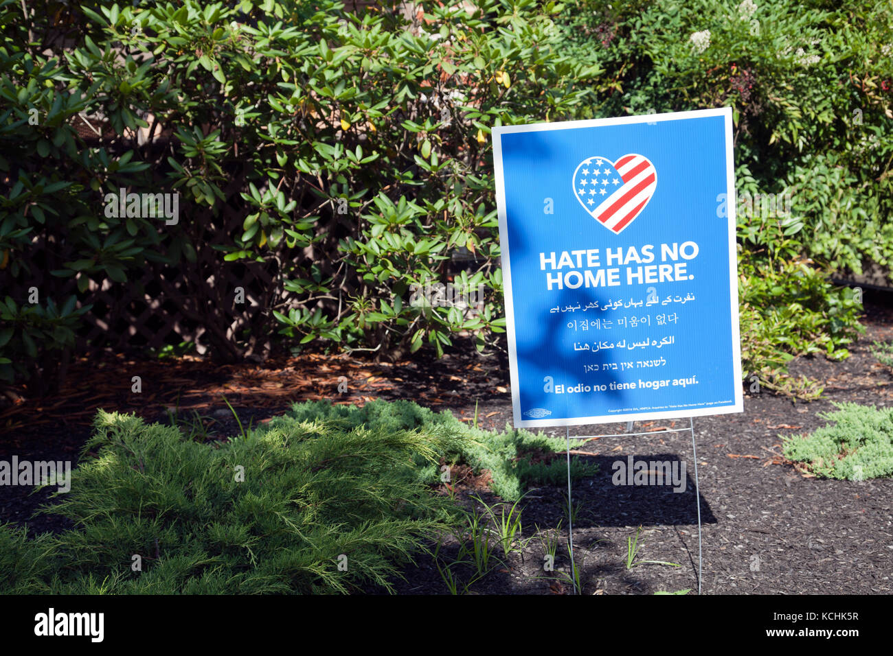 Hate Has no Home Sign in New Hope Pennsylvania in USA Stock Photo - Alamy