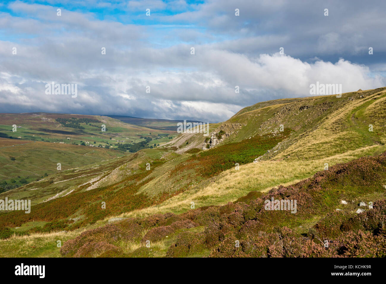 Fremington edge above Reeth in the Yorkshire Dales, England Stock Photo ...