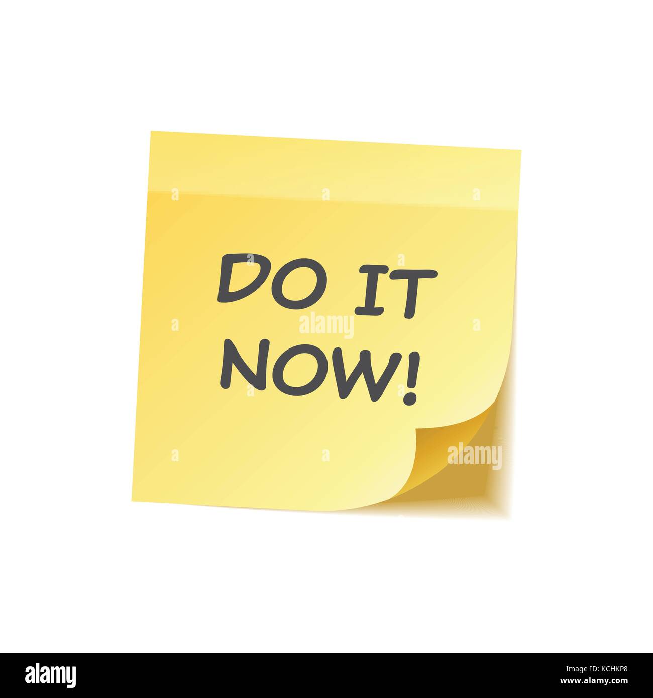 Sticky note with text and shadow isolated on transparent background set ...