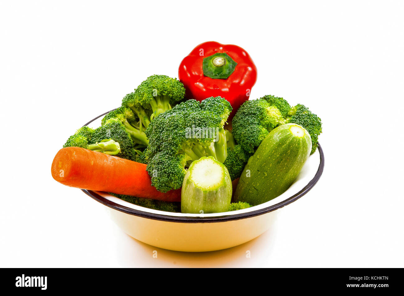 Vegetables cooked in a deep dish for cooking vegetable soup Stock Photo ...