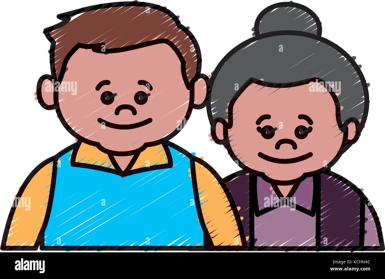 Cute grandparents couple cartoon Stock Vector Image & Art - Alamy