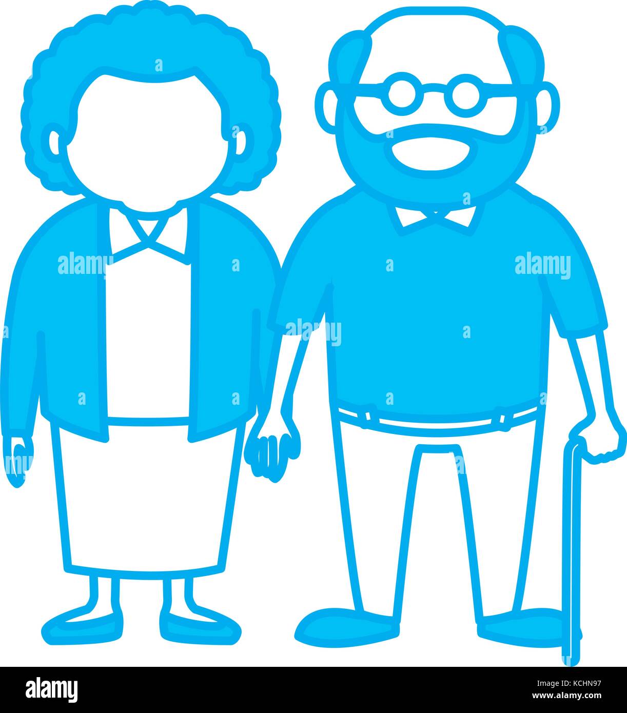 Cute grandparents couple cartoon Stock Vector Image & Art - Alamy