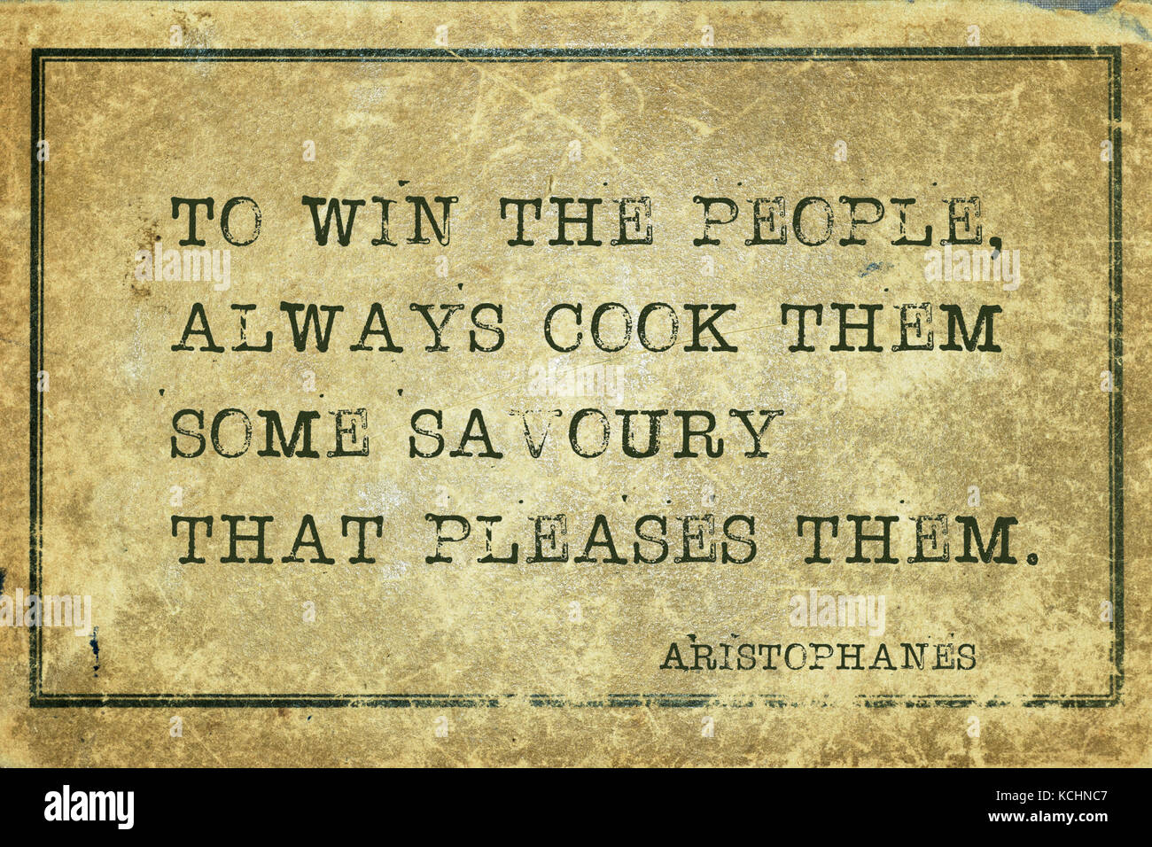 To win the people, always cook them some savoury that pleases them ...