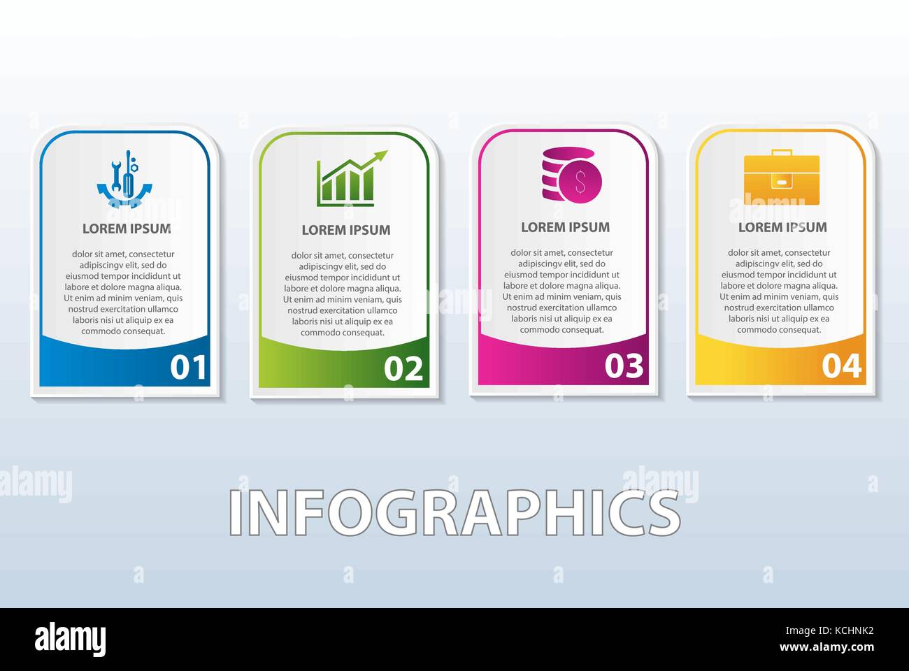 Vector illustration. Template of infographics in the form of a ...