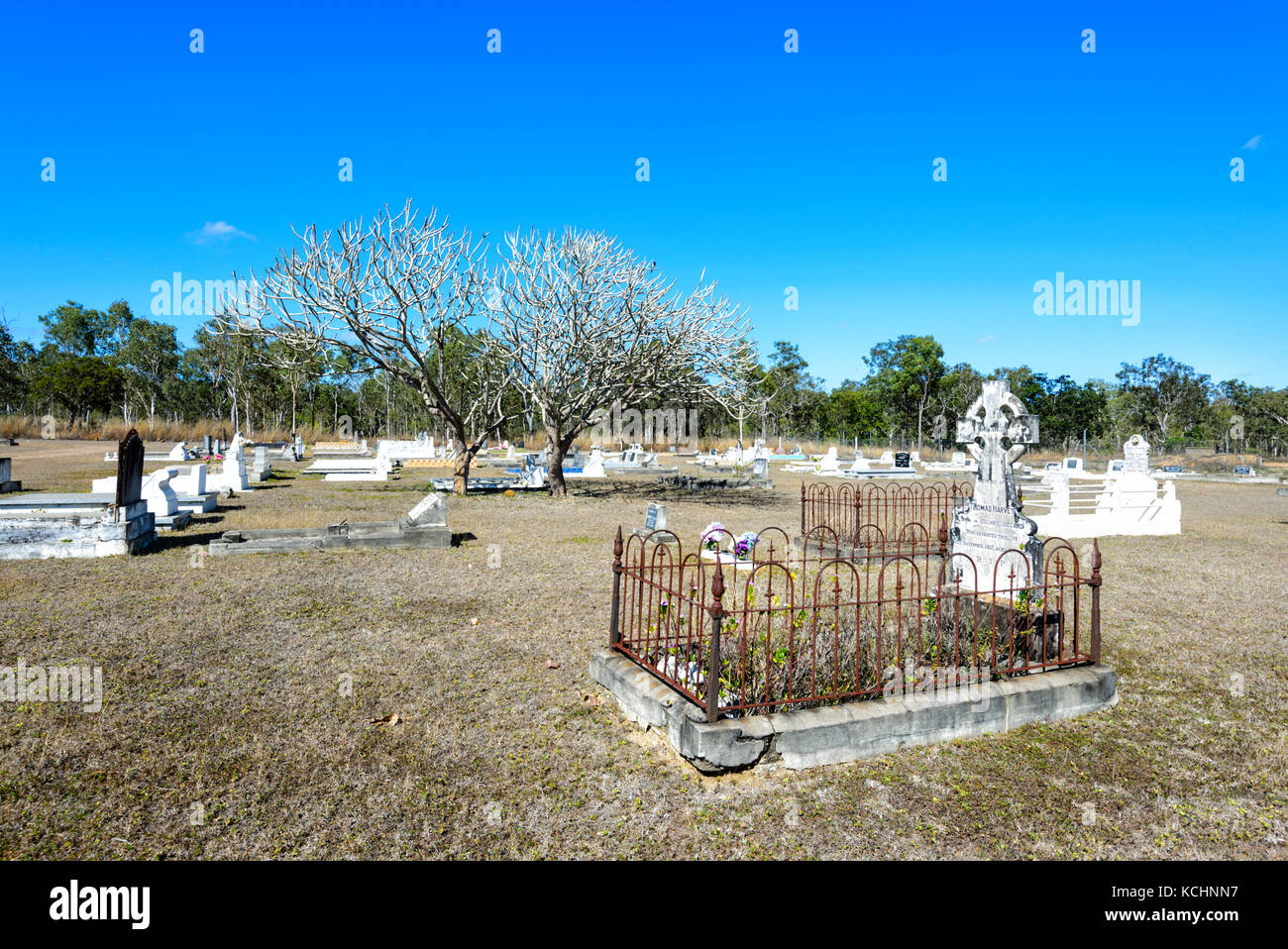 Old graves at the Pioneers Cemetery, Mareeba, Atherton Tablelands, Far ...