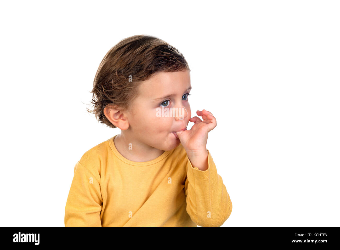 Adorable small child two years old isolated on a white background Stock ...