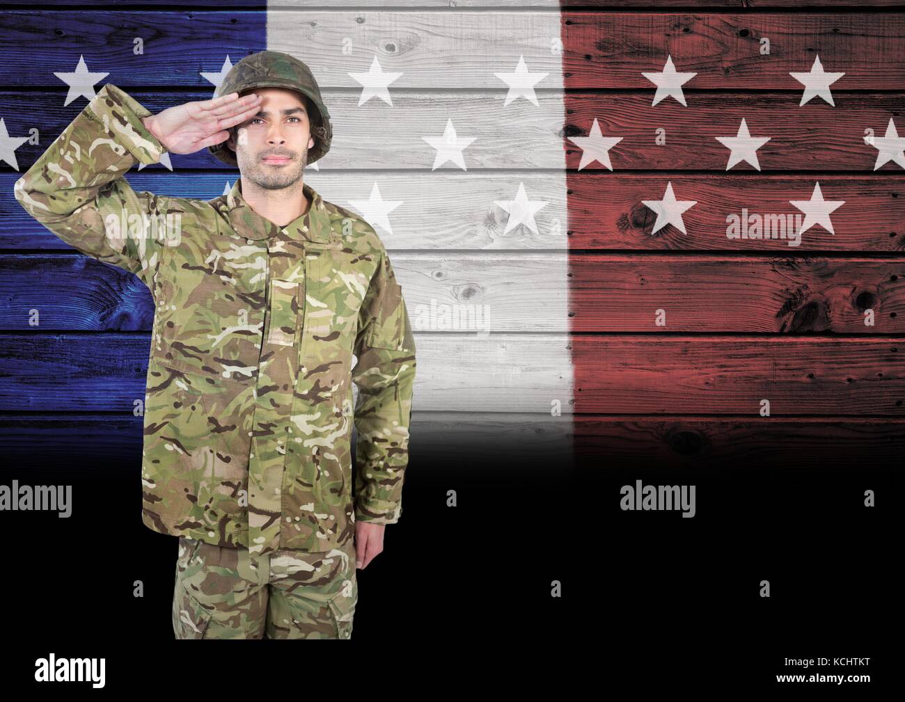 Saluting the folded flag hi-res stock photography and images - Alamy